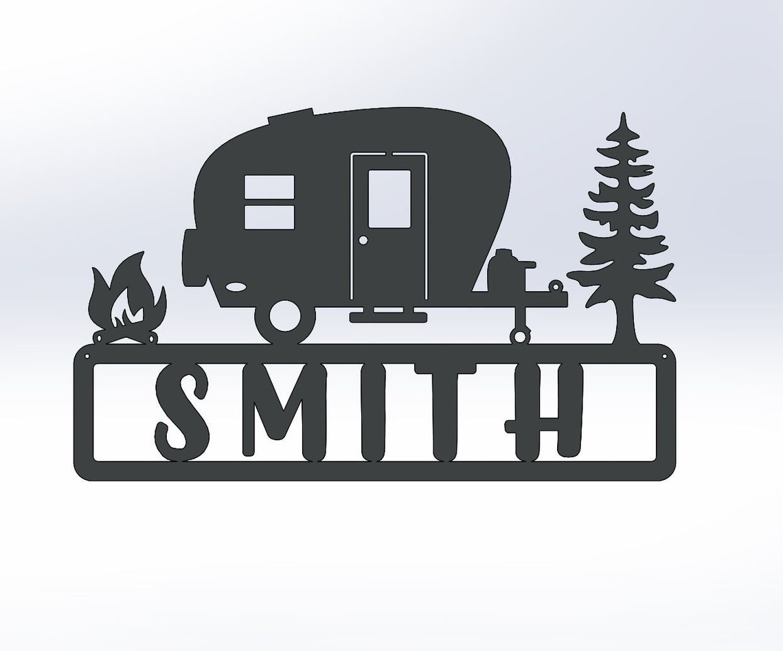 RV Camping Address Sign Monogram Metal Sign Personalized - Etsy