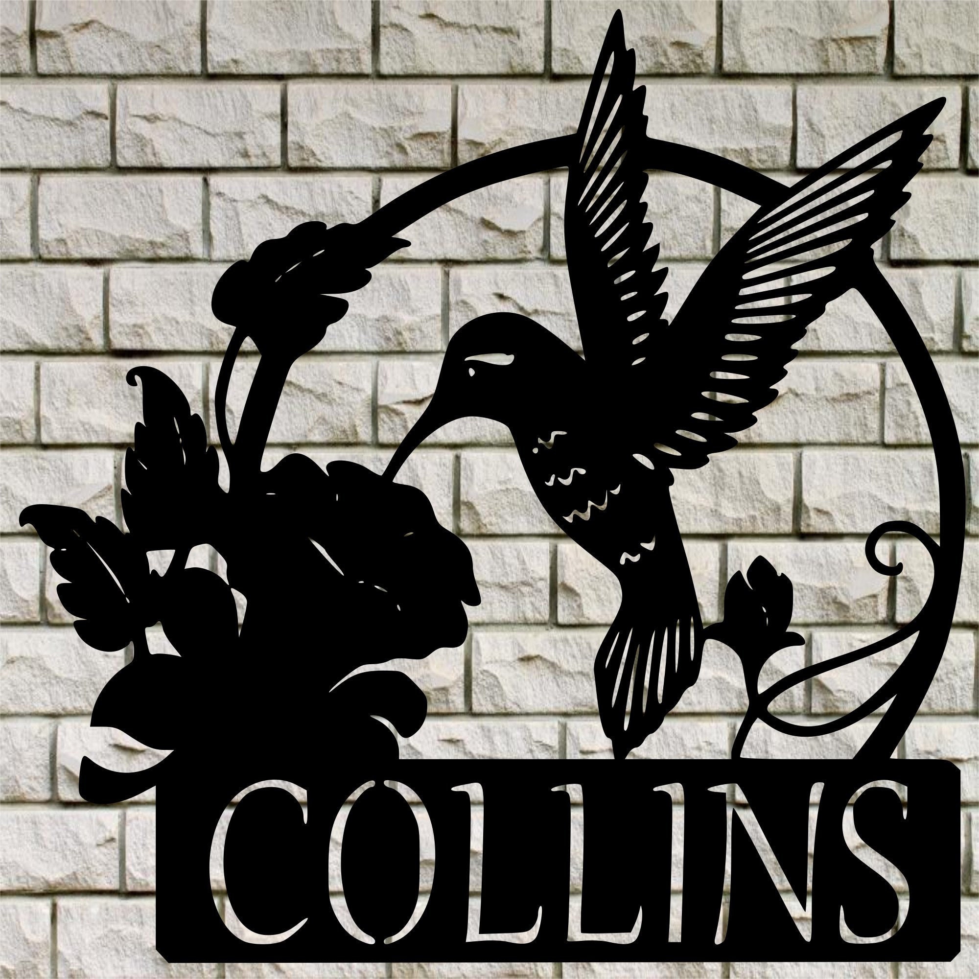 Wall Hangings Personalized Bird Hummingbird Metal Sign Weatherproof ...