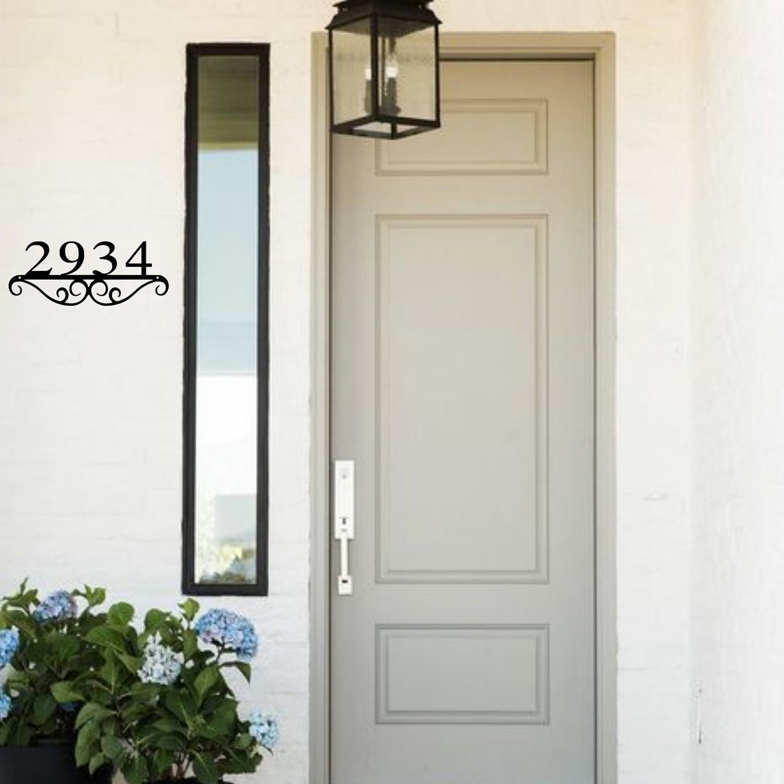 Simple Scroll Address Sign Decorative Metal Sign | Etsy