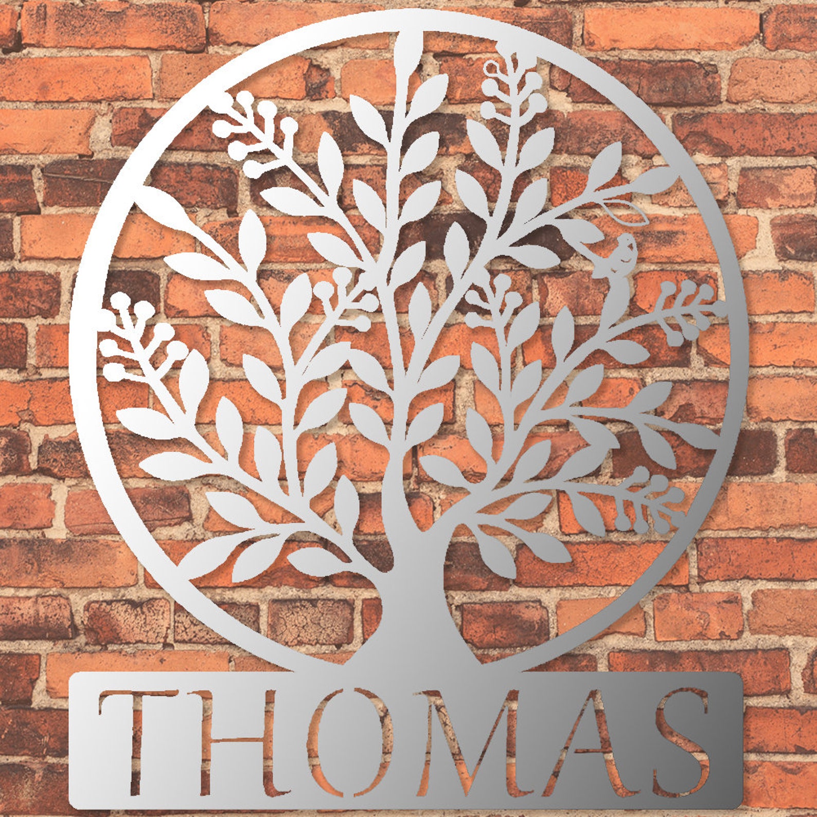 Monogram Custom Metal Sign Tree of Life Personalized - Etsy