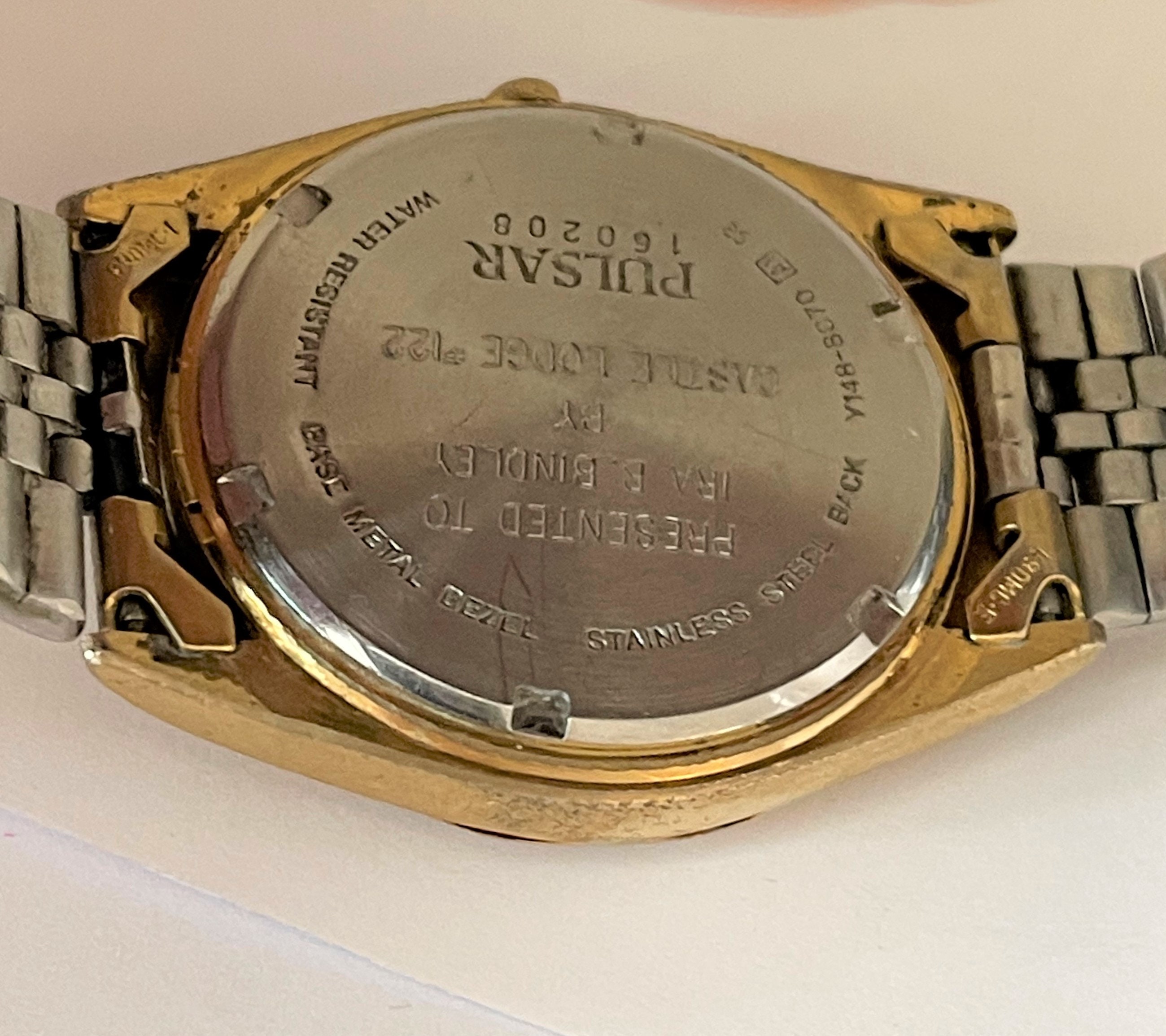 Vintage Pulsar quartz Mens watch Masonic dial | Etsy