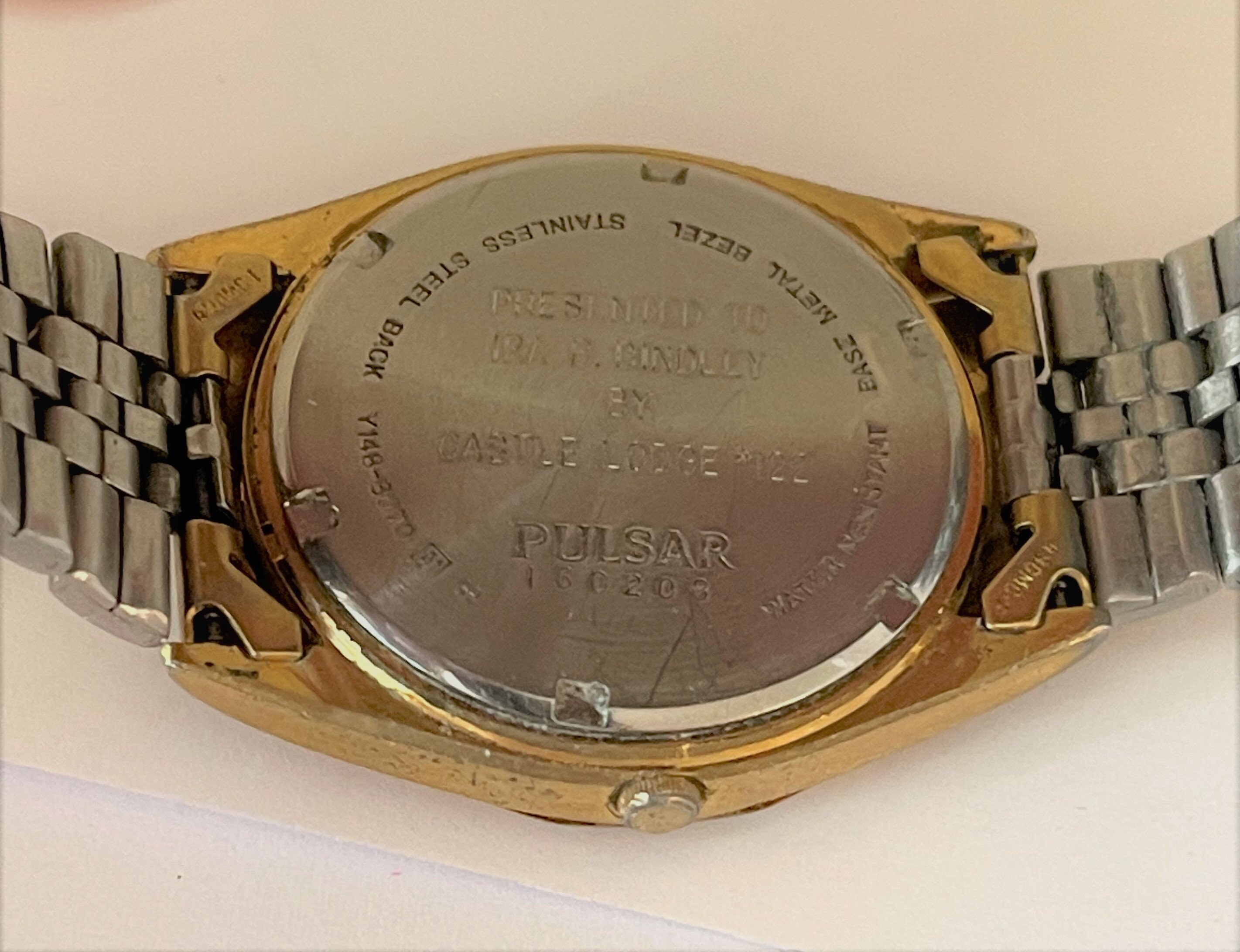 Vintage Pulsar quartz Mens watch Masonic dial | Etsy