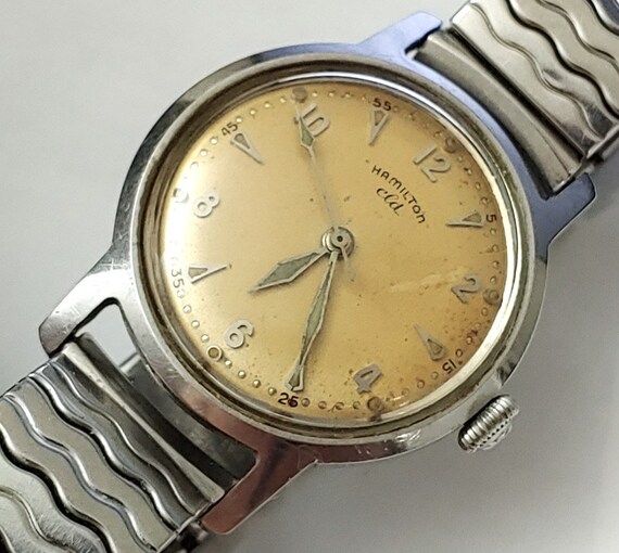 Vintage 1953 Hamilton Croydon Salmon Dial Cld Men's … - Gem