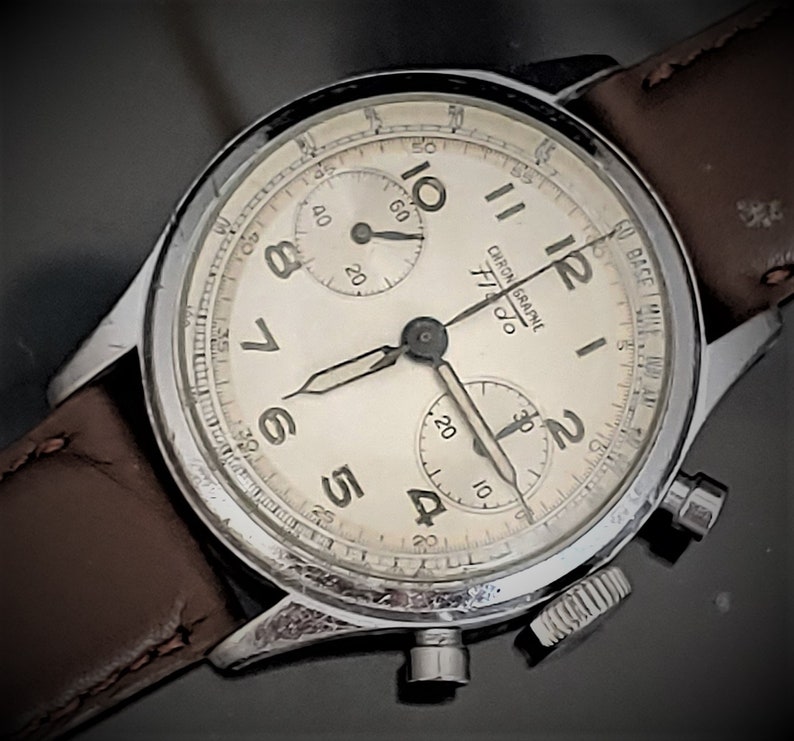 Vintage Fludo Landeron 48 Round Button Chronograph Men's Watch - Etsy