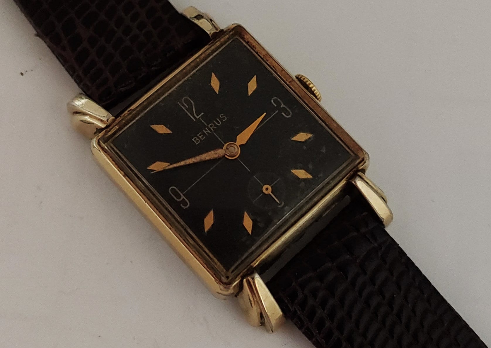 Vintage 1940's Benrus Black Dial Mens Watch - Etsy