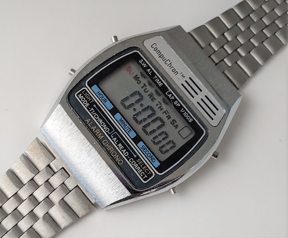 Vintage COMPUCHRON ALARM CHRONO Men's Watch - New Old… - Gem