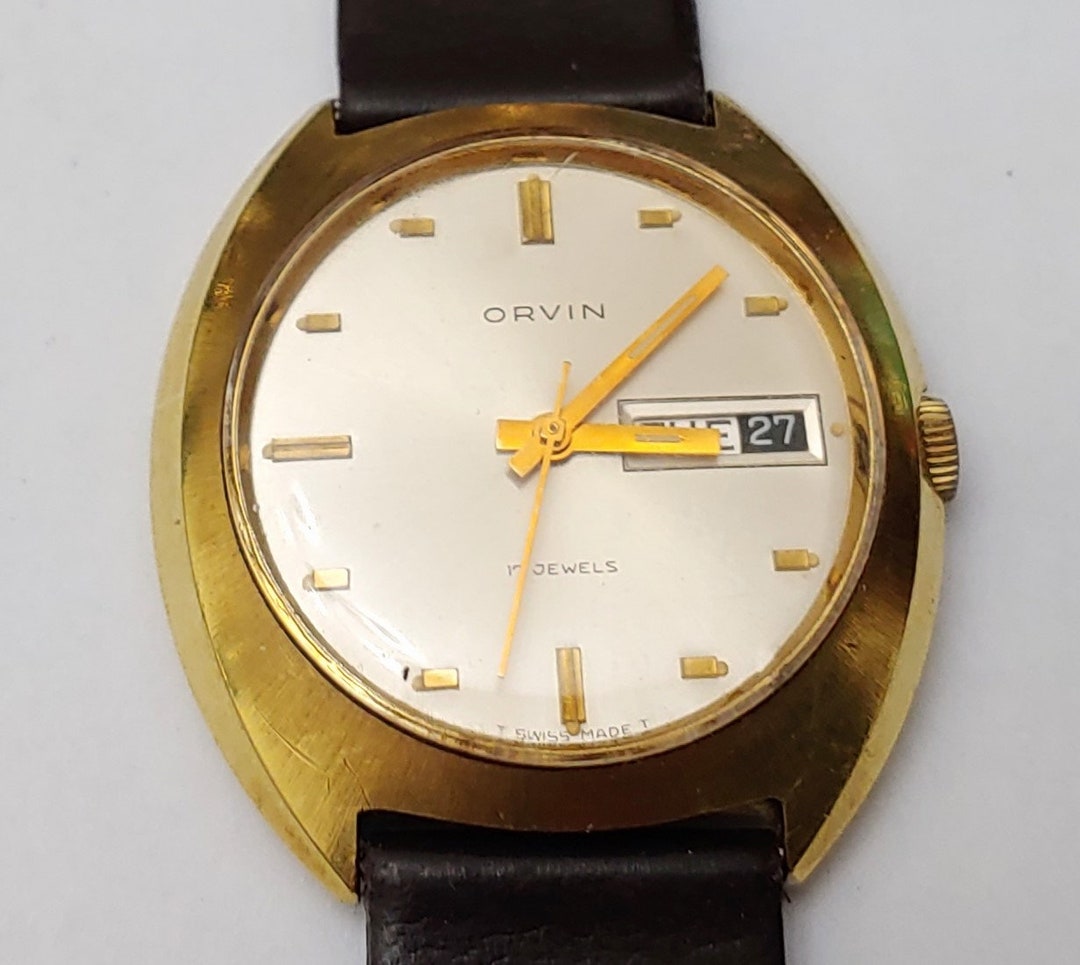 Vintage 1960's Orvin Sears Roebuck Manual Wind Men's Watch All Original ...