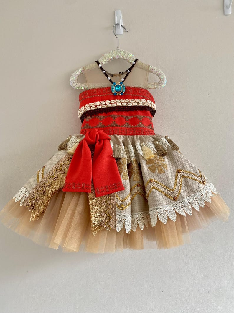 Handmade Moana-inspired Dress With Optional Flower Crown - Etsy