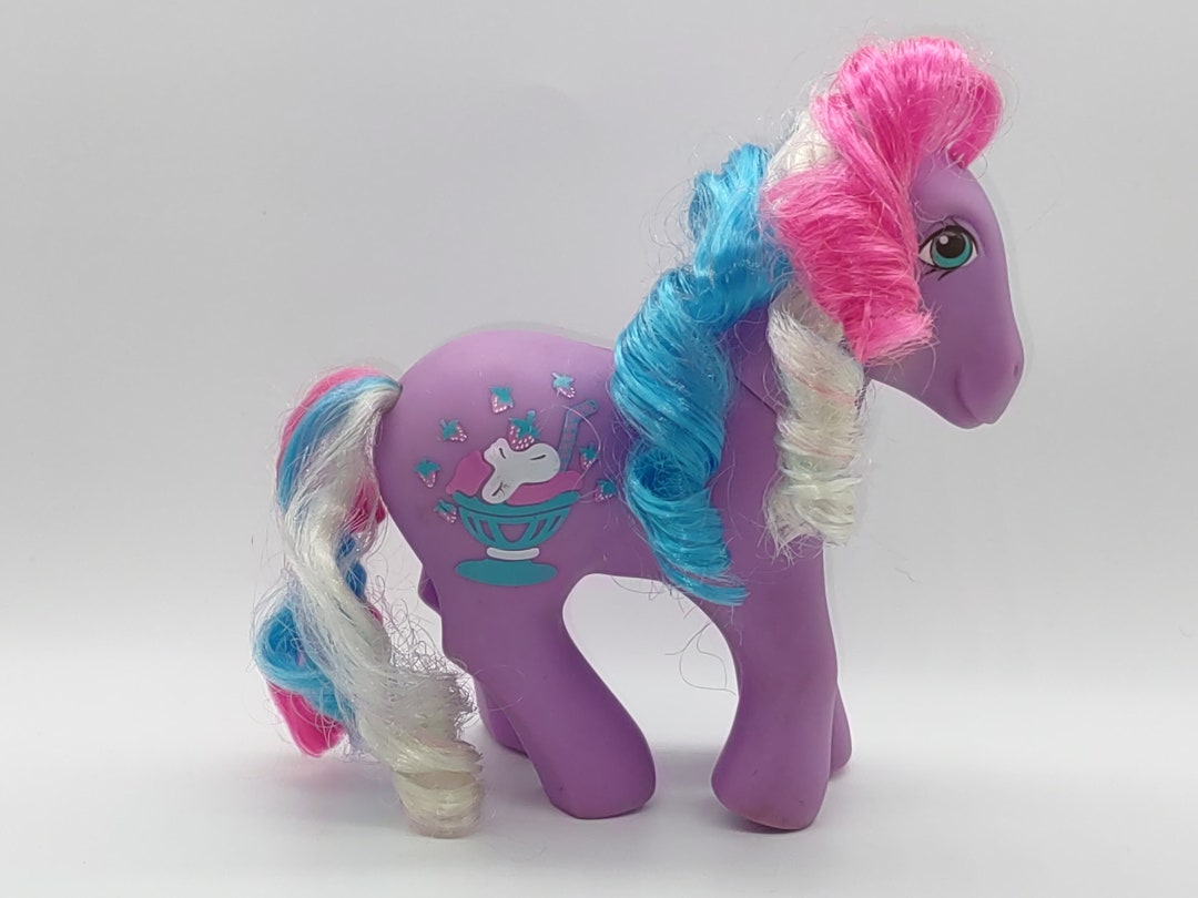 My Little Pony Vintage G1 Strawberry Scoops (soda Sippin Pony) 381-11 ...