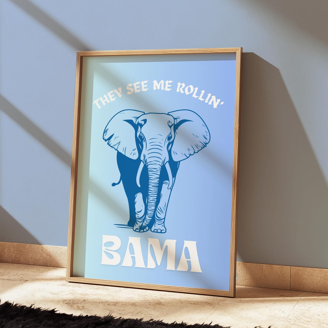Bama Roll Tide Blue - Etsy