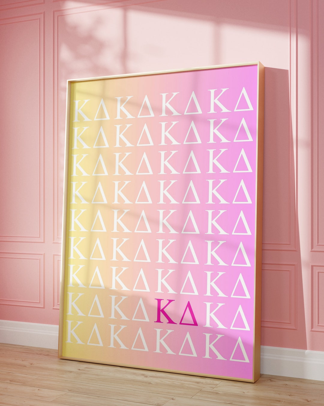 Kappa Delta Preppy Wall Art - Etsy