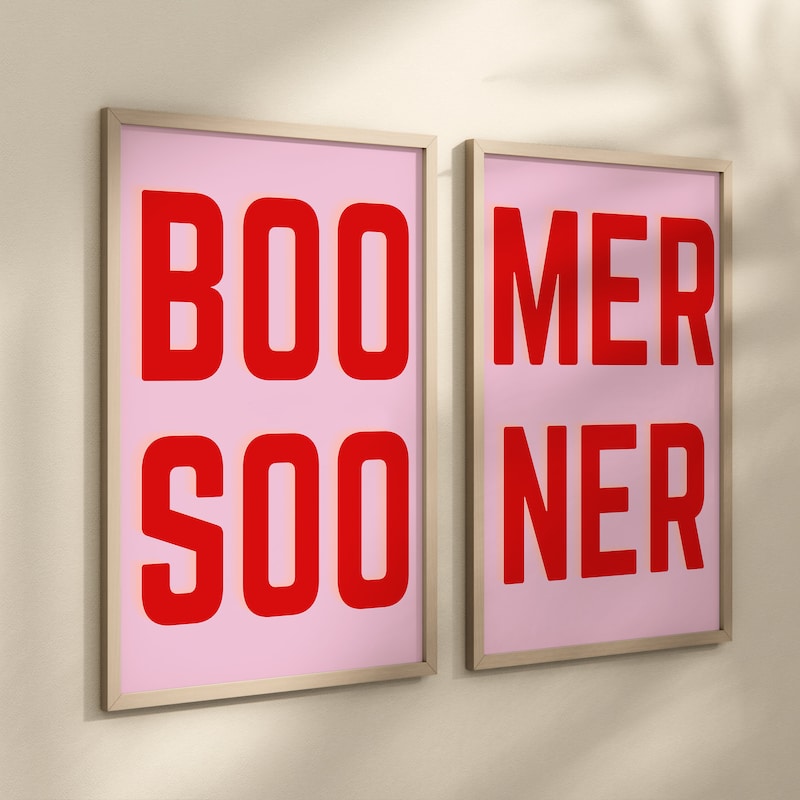 Red Boomer Sooner Print - Etsy
