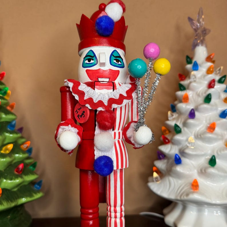 Horror Clown Nutcracker • Custom Hand-painted Holiday Décor • Acid Bath ...