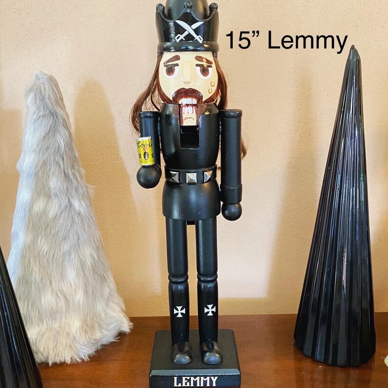 Rock Legend Nutcracker • Lemmy Metalhead Inspired Hand-painted Holiday ...