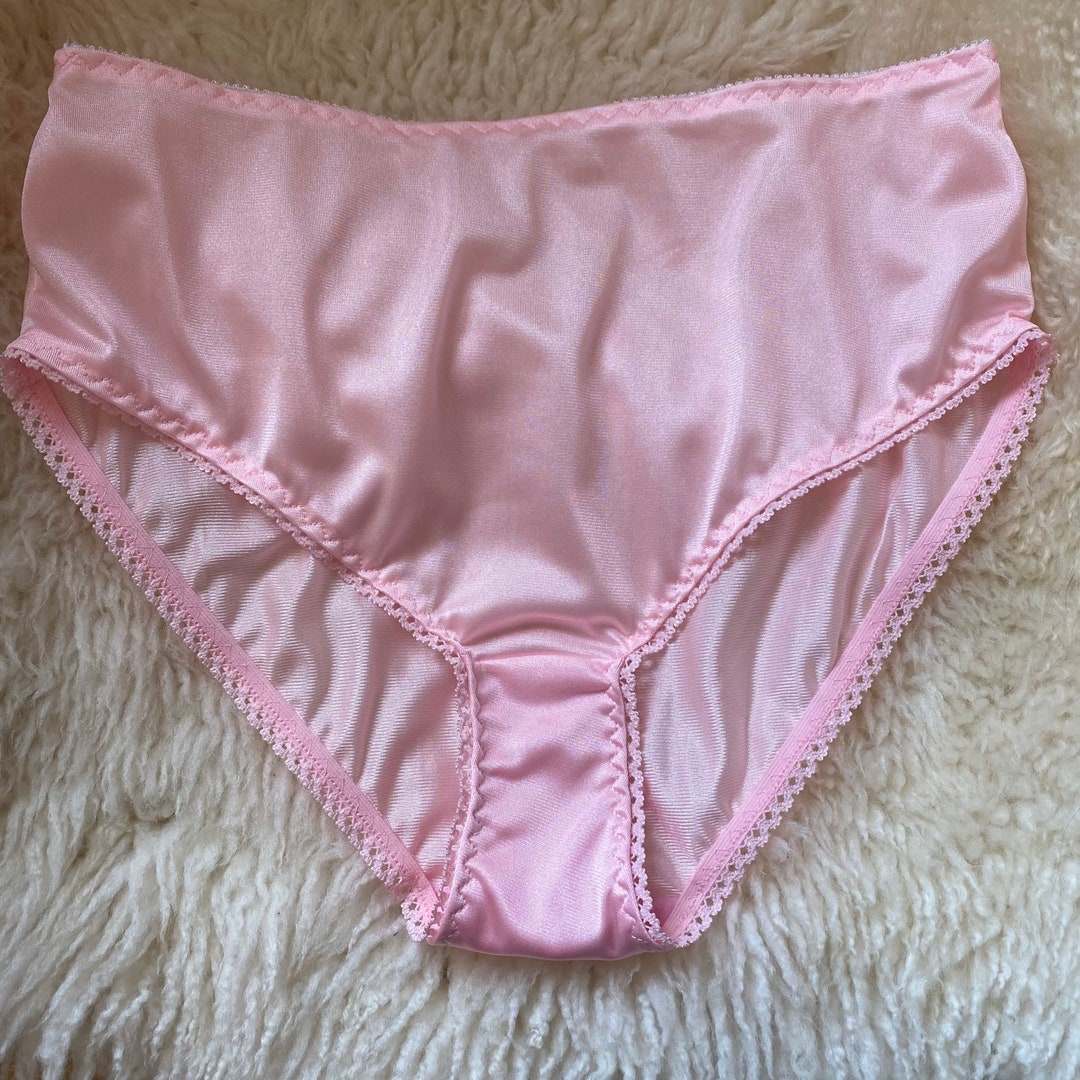 The Betty Panty Vintage Style Nylon Tricot High Waisted Hi-cut Leg ...