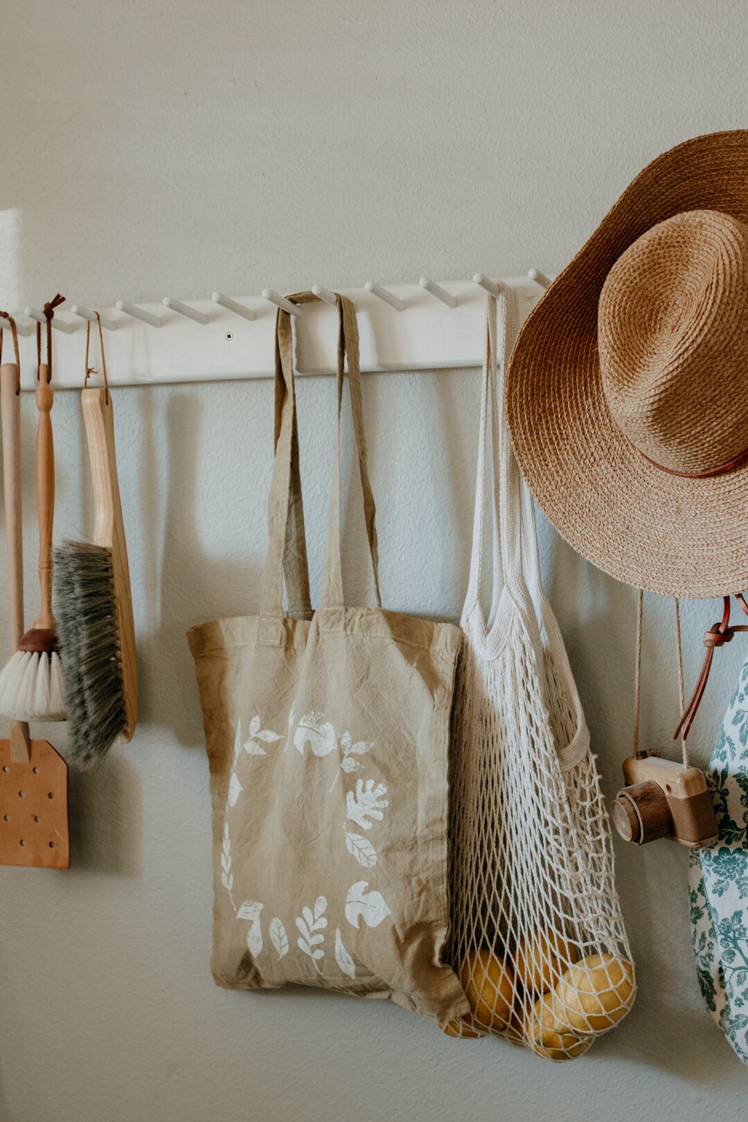 Botanical Dyed Cotton Canvas Tote Bag Naturally Dyed Market Purse ...