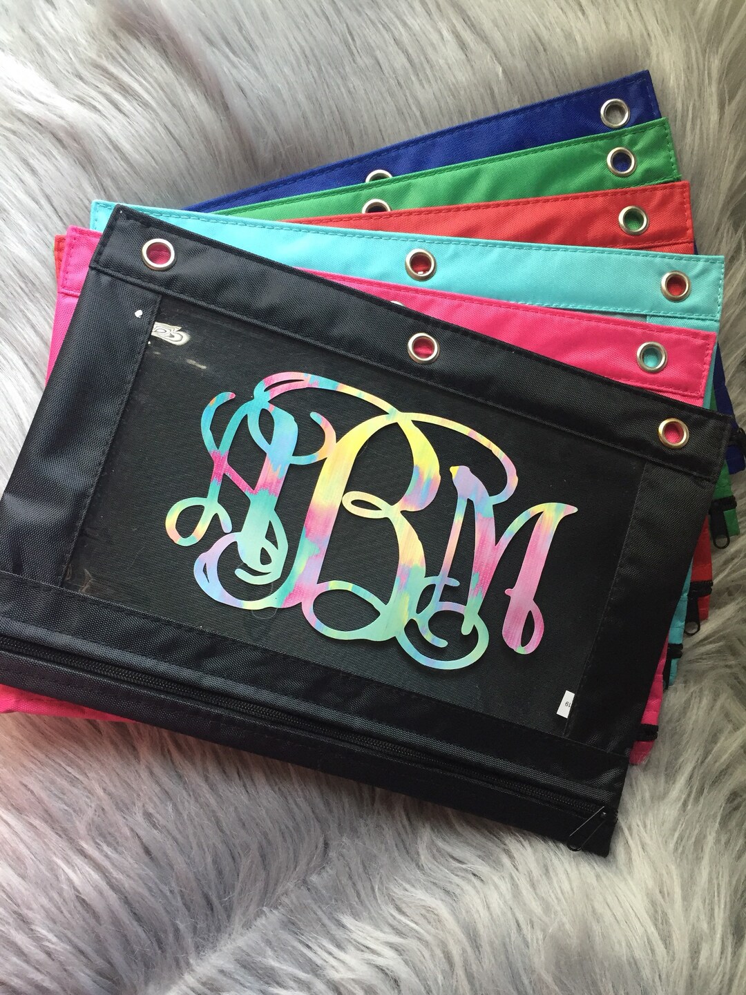 Monogrammed Pencil Pouch, Personalized Pencil Case, Personalized Pencil ...