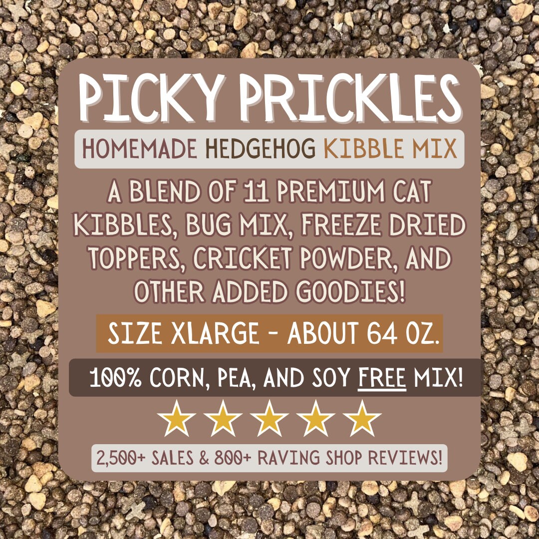 Picky Prickles Hedgehog Kibble Mix XLARGE BAG About 64 Oz. - Etsy