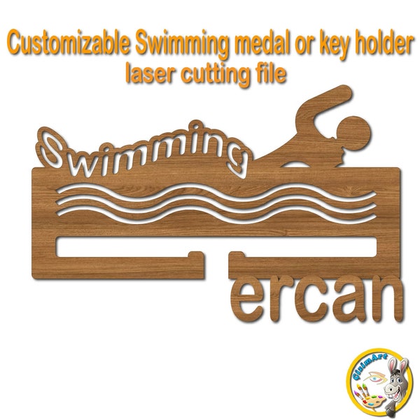 Swimmer Medal Svg - Etsy