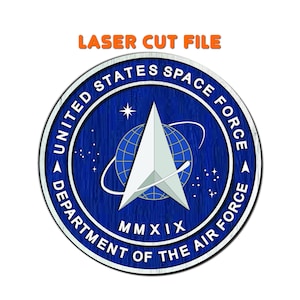 3-layer United States Space Force Wallboard for Laser Cutting. Space ...