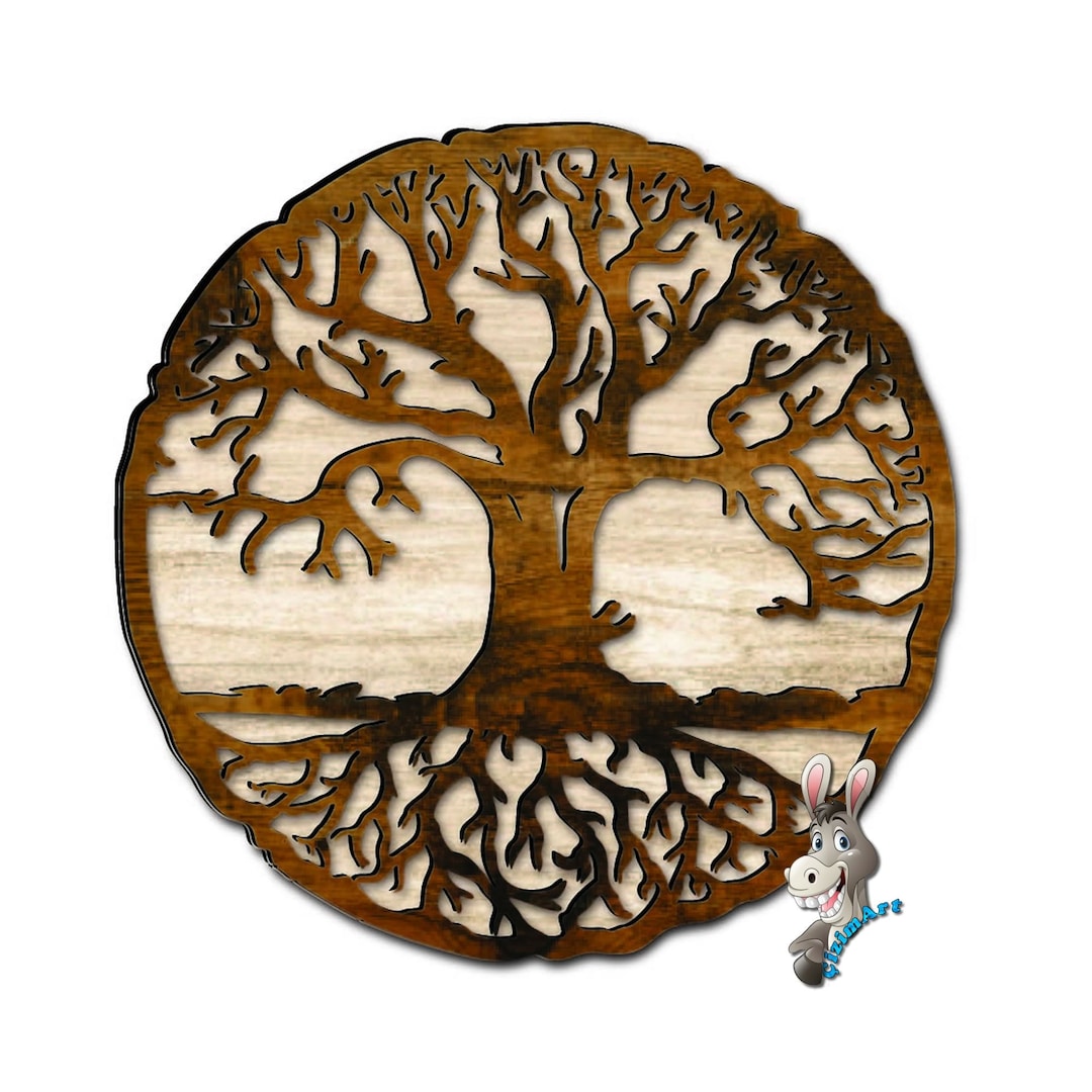 Tree of Life Laser Cut Files, Tree Wallboard. SVG, Pdf, Ai. Laser File ...