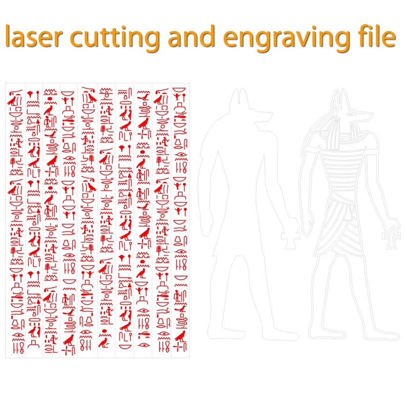 Anubis Laser Cutting and Engraving File. Anubis SVG File. Anubis and ...