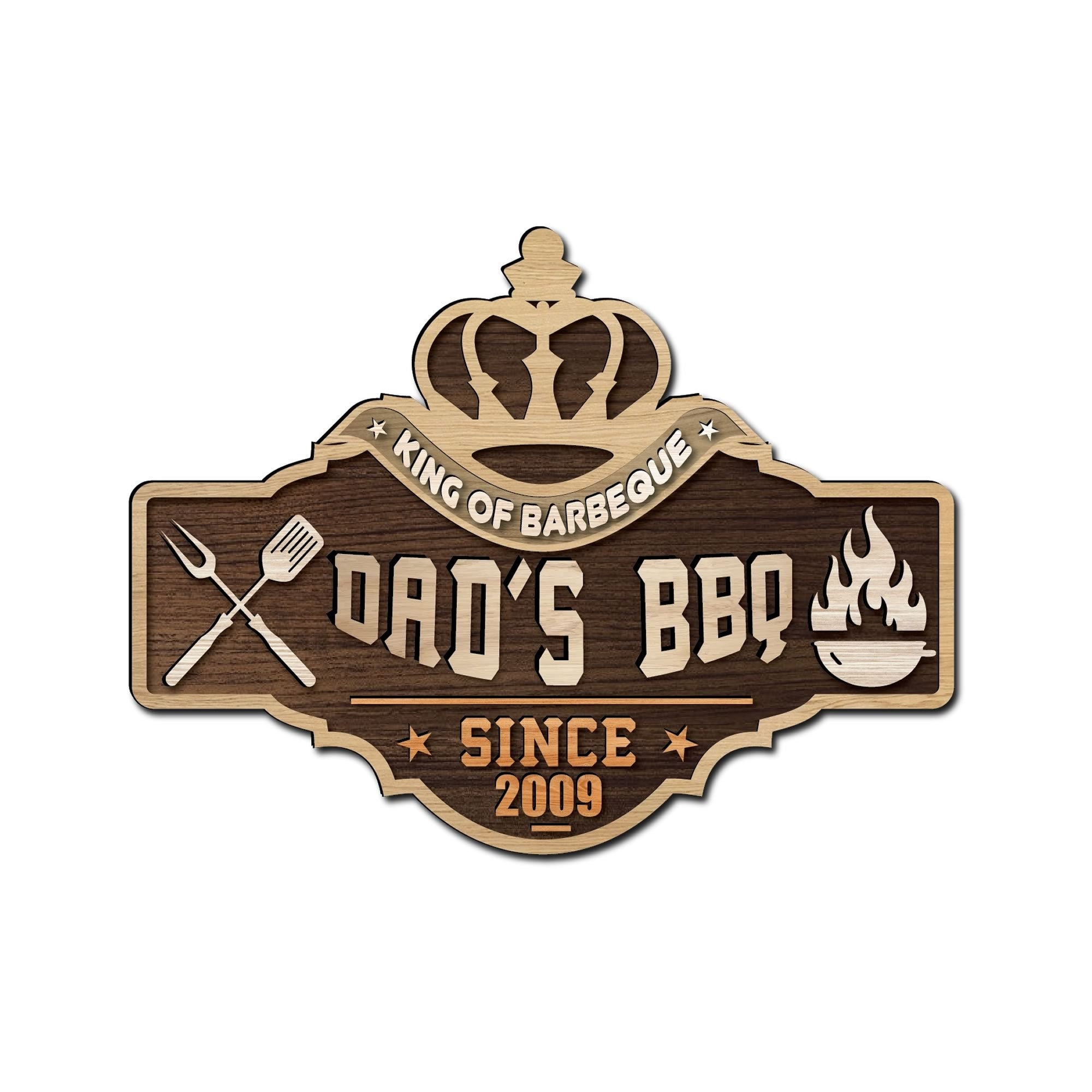 King of Barbeque or Grill SVG. King of Barbeque Signage Laser - Etsy ...
