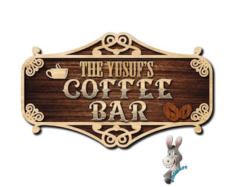 Coffee Shop Sign Laser Cut File. the Shop Name May Change.diy Shop Sign ...