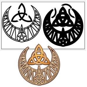 The Pentacle Laser Cutting File. Wiccan Symbol Laser Cut File. Wiccan ...