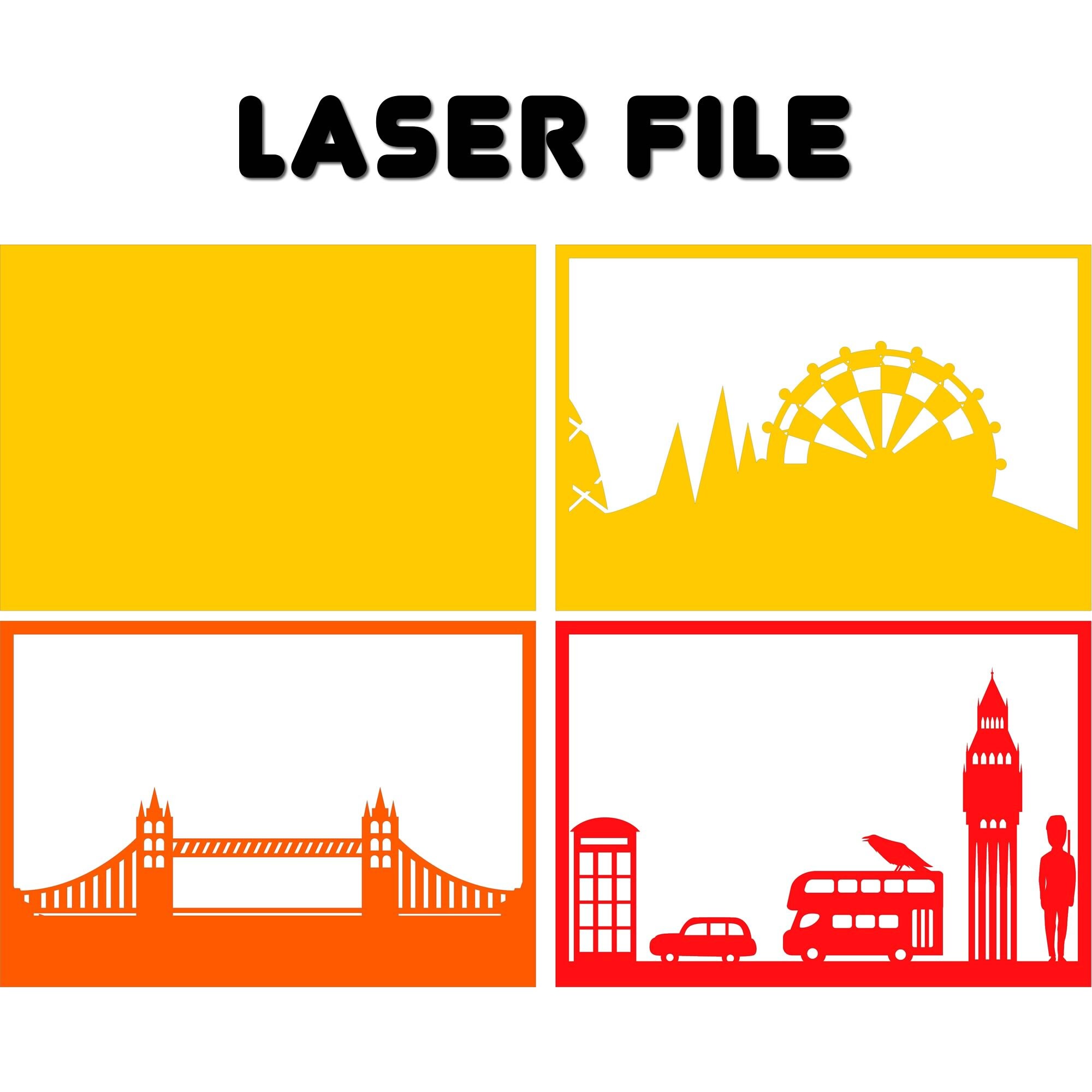 London Laser Cut. 4-layers London Wall Art. London Wall or - Etsy