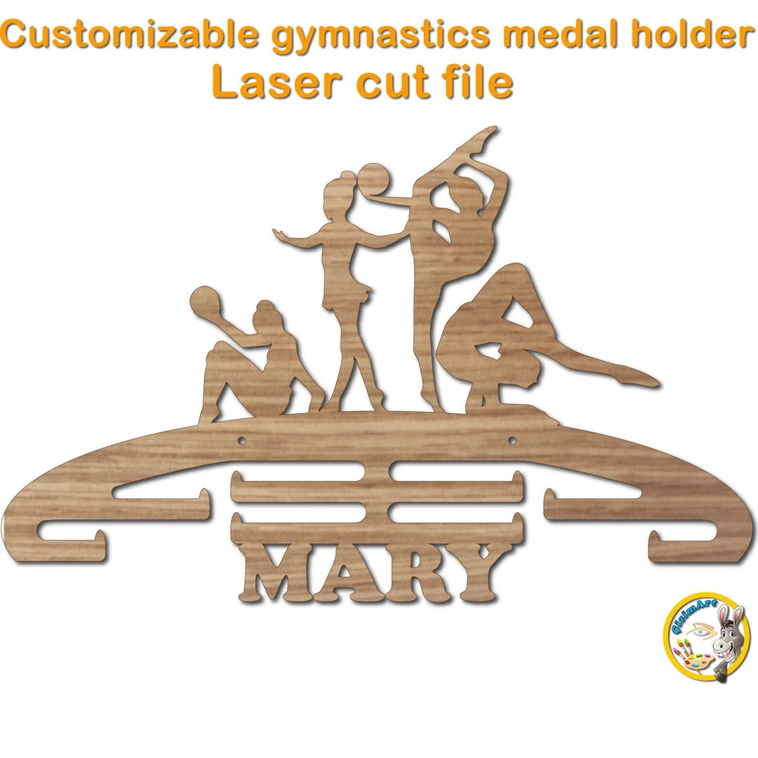 Customizable Gymnastics Medal Holder. Svg - Cdr - Dxf - Pdf File ...