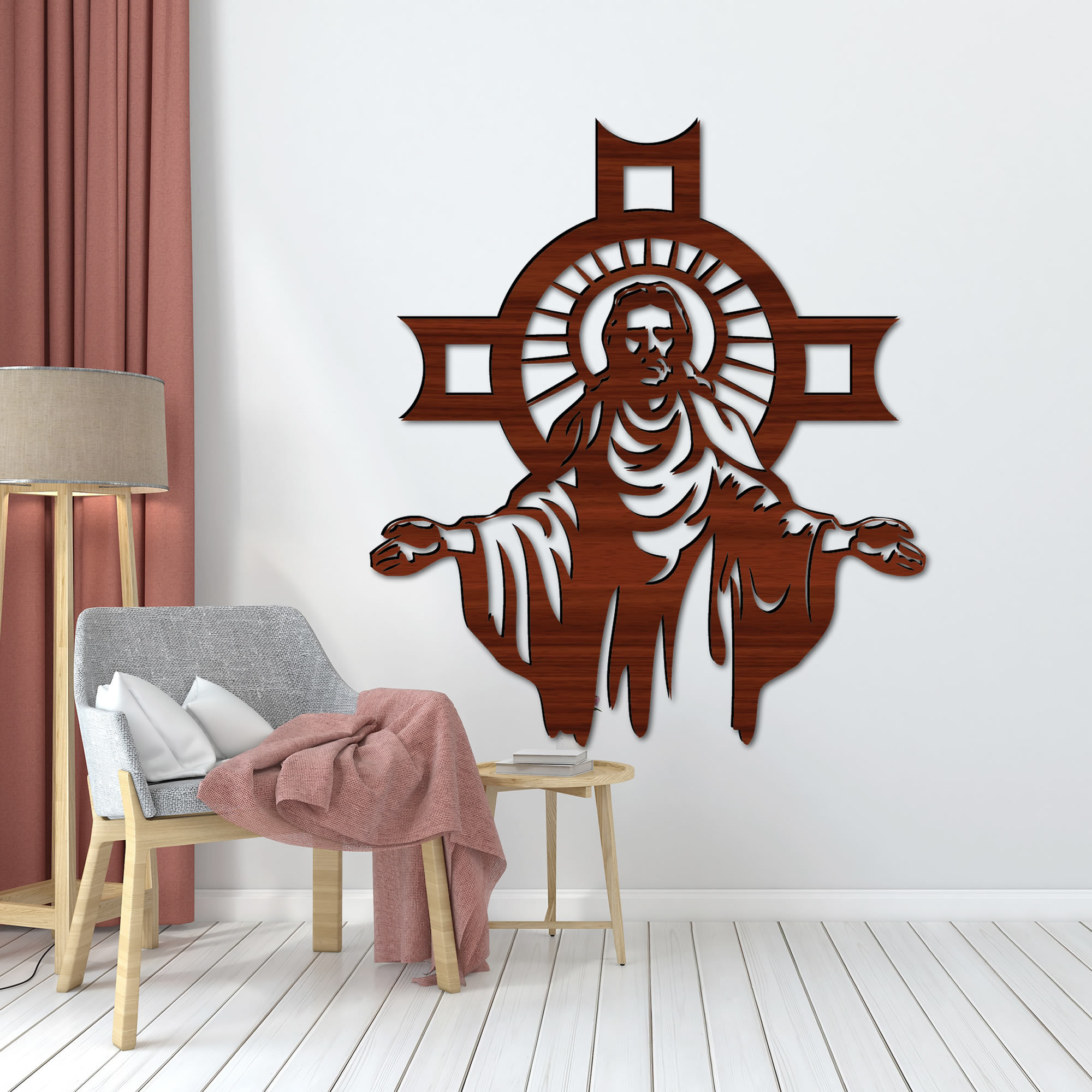 Jesus and Cross Laser Cut File. Vector File for Cutting. Wall - Etsy