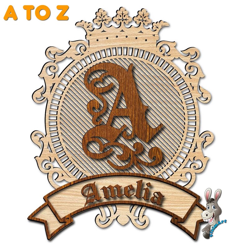 Victorian Style Family Name Sign, Laser Cut Files. Alphabet From a to Z ...