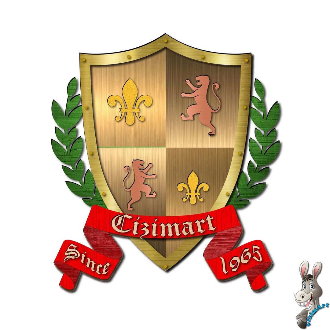 Family Crest. Family Arm. Laser Cut Rigging. Royal Coat of Arms Laser ...