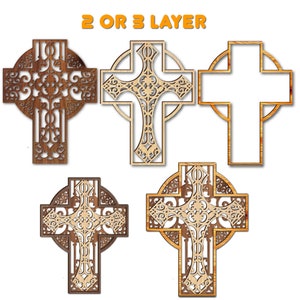 Cross Laser Cut Files. 2 or 3layer Christian Cross File for Laser ...