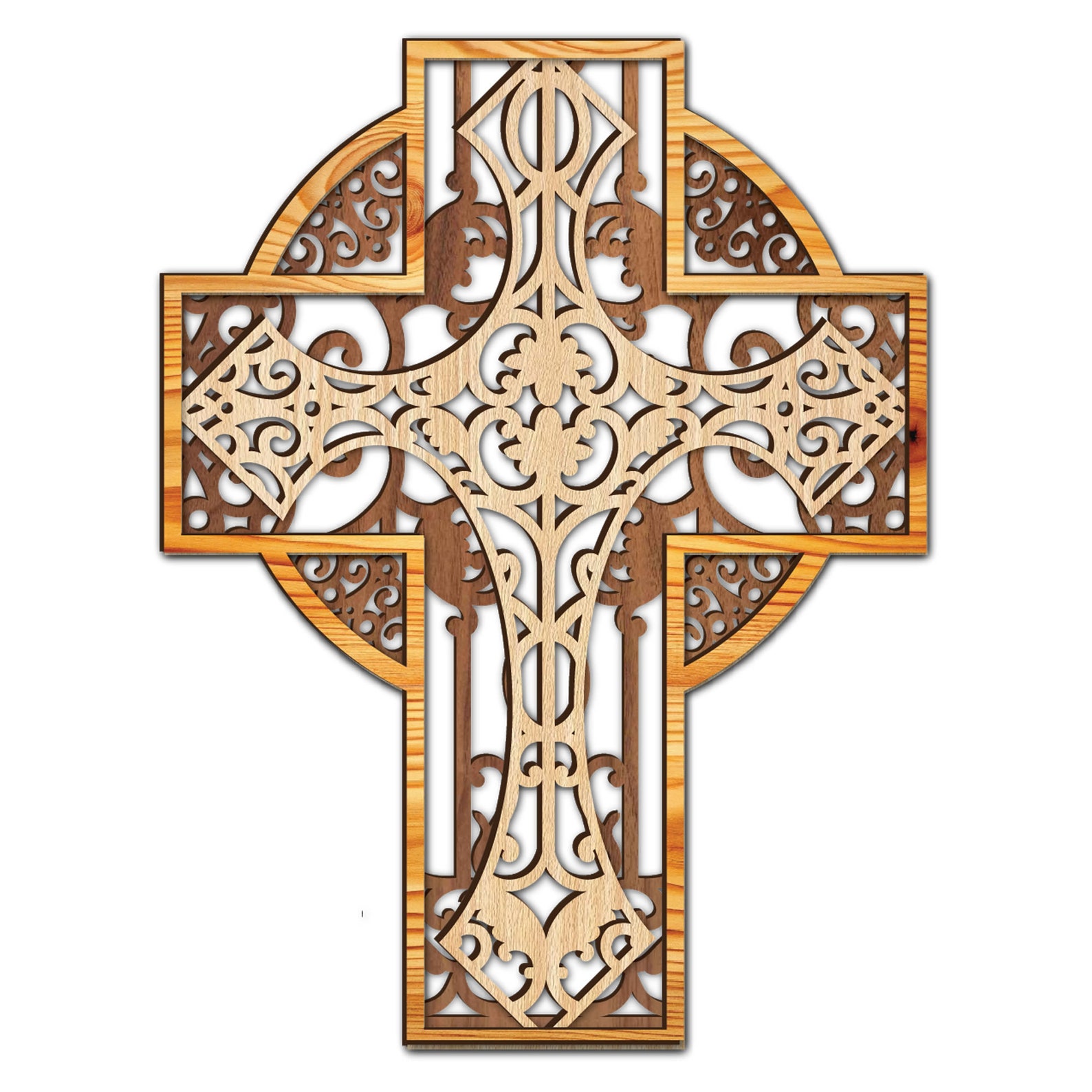 Cross Laser Cut Files. 2 or 3layer Christian Cross File for Laser ...