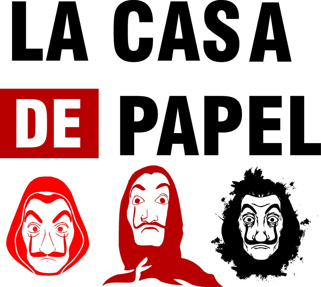 Salvador dali mask La casa de papel vector file laser or | Etsy