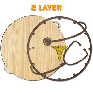 Stethoscope, Medical Wall Clock Laser File. Doctor Wall Clock ...