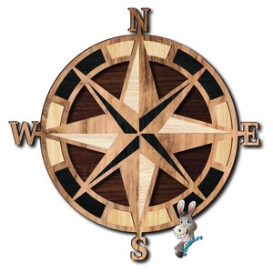 Laser Cut Compass Arrow . Laser Cut Compass File With Layer Option ...