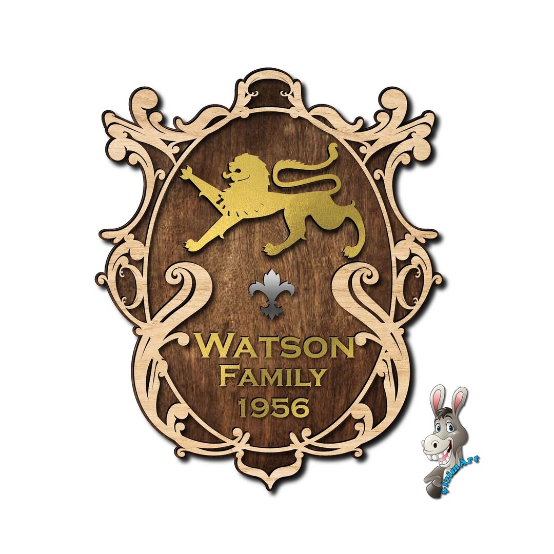 Customizable Family Arm. Laser Cut Rigging. Royal Coat of Arms Laser ...