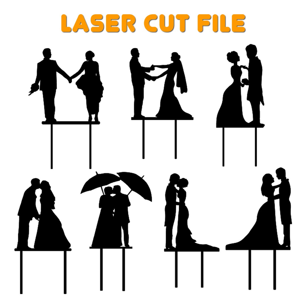 7 Different Pattern Cake Decorations for Wedding Cake. Cake Topper. Svg ...