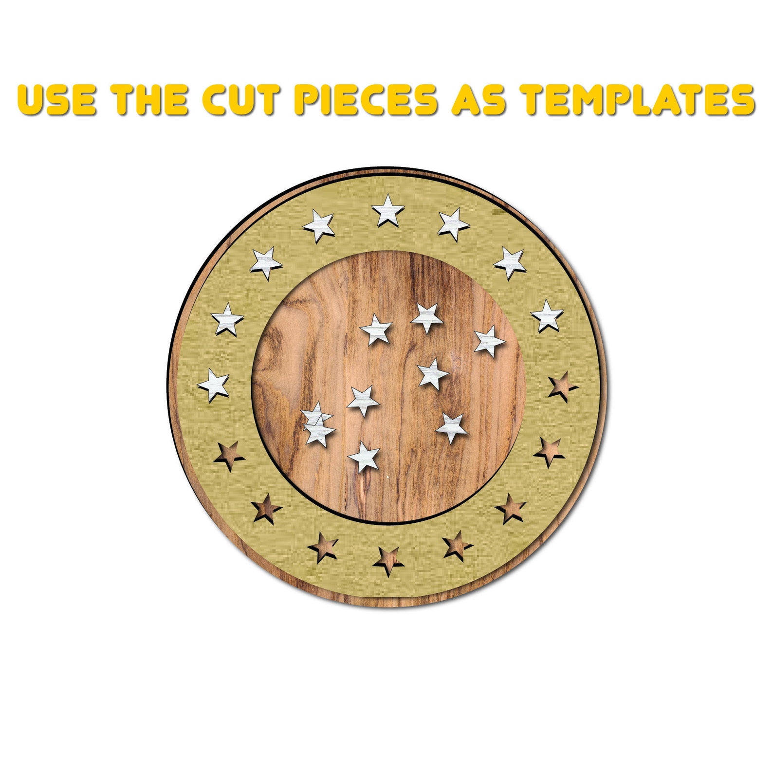 USA Flag Sign for Wall Laser Cut File. Two Layers Easy to Cut - Etsy