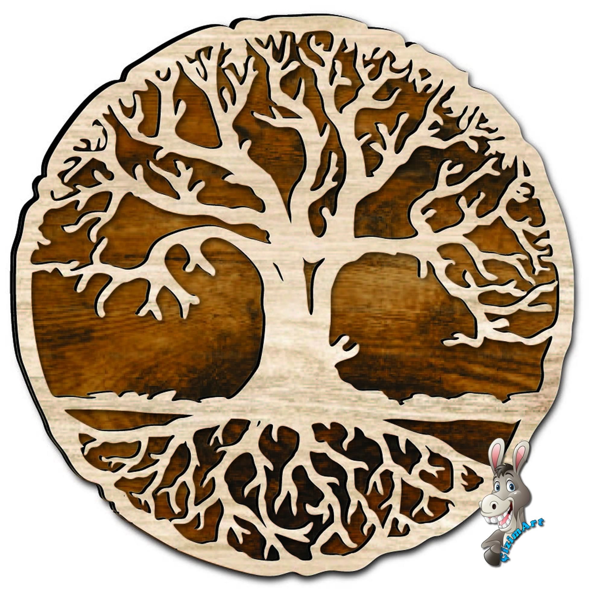 Tree of Life Laser Cut Files, Tree Wallboard. SVG, Pdf, Ai. Laser File ...