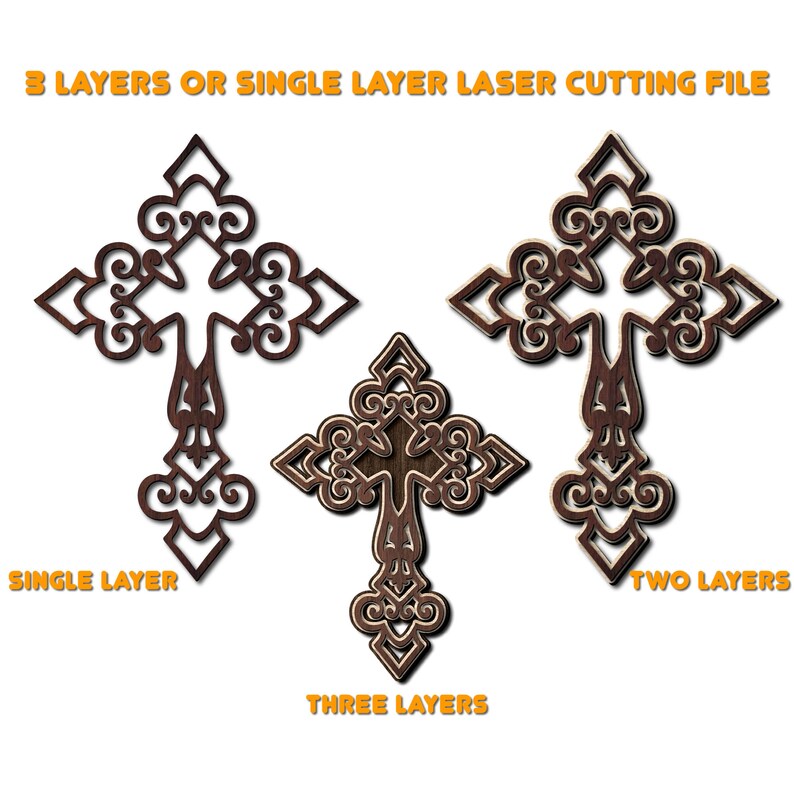 Three-layer Cross Laser Cut File. Vector File for Laser Cutting. Wall ...