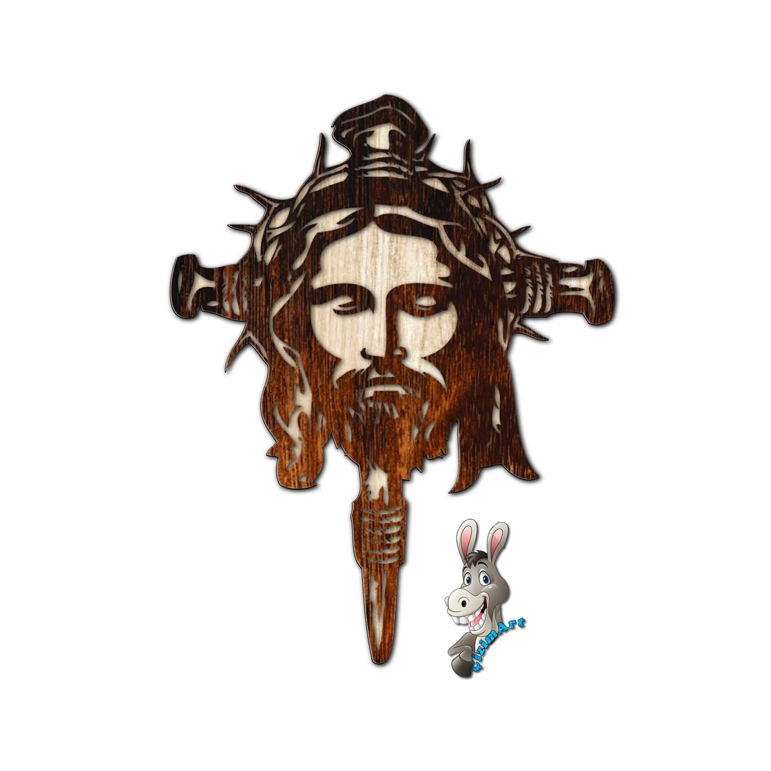 Nails, Cross and Jesus Laser Cut File. Christian Jesus and Cross. Jesus ...