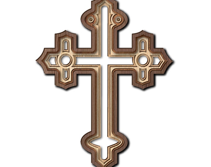 Orthodox Cross Laser Cutting File. 4 Layer Orthodox Cross Cricut ...