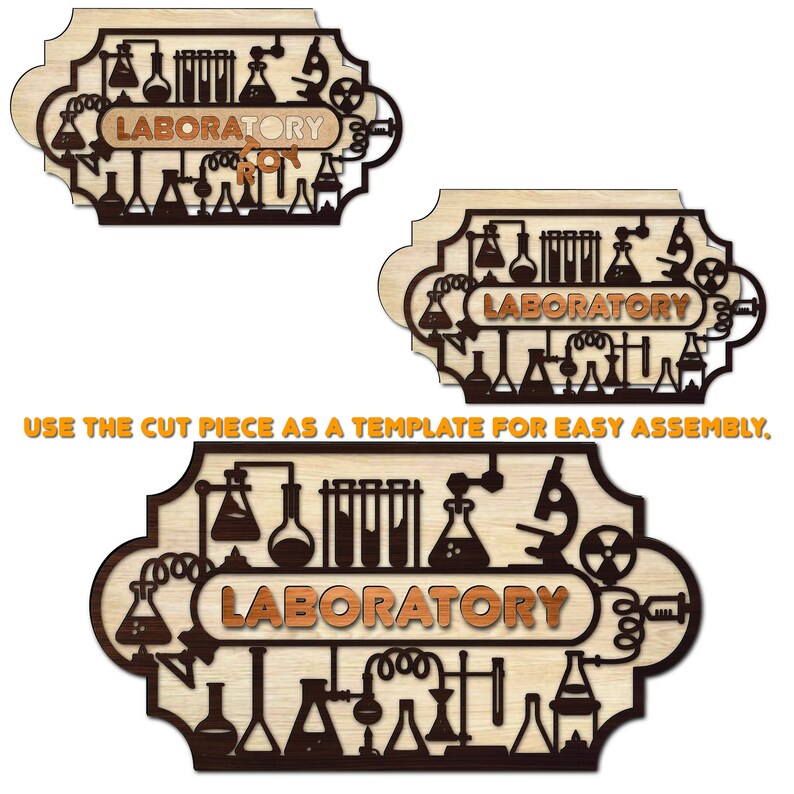 Laboratory Signage Laser Cut File. Laboratory Decor Laser Cutting File ...