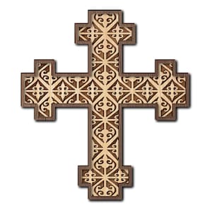 Orthodox Cross Laser Cutting File. 3 Layer Orthodox Cross Cricut ...
