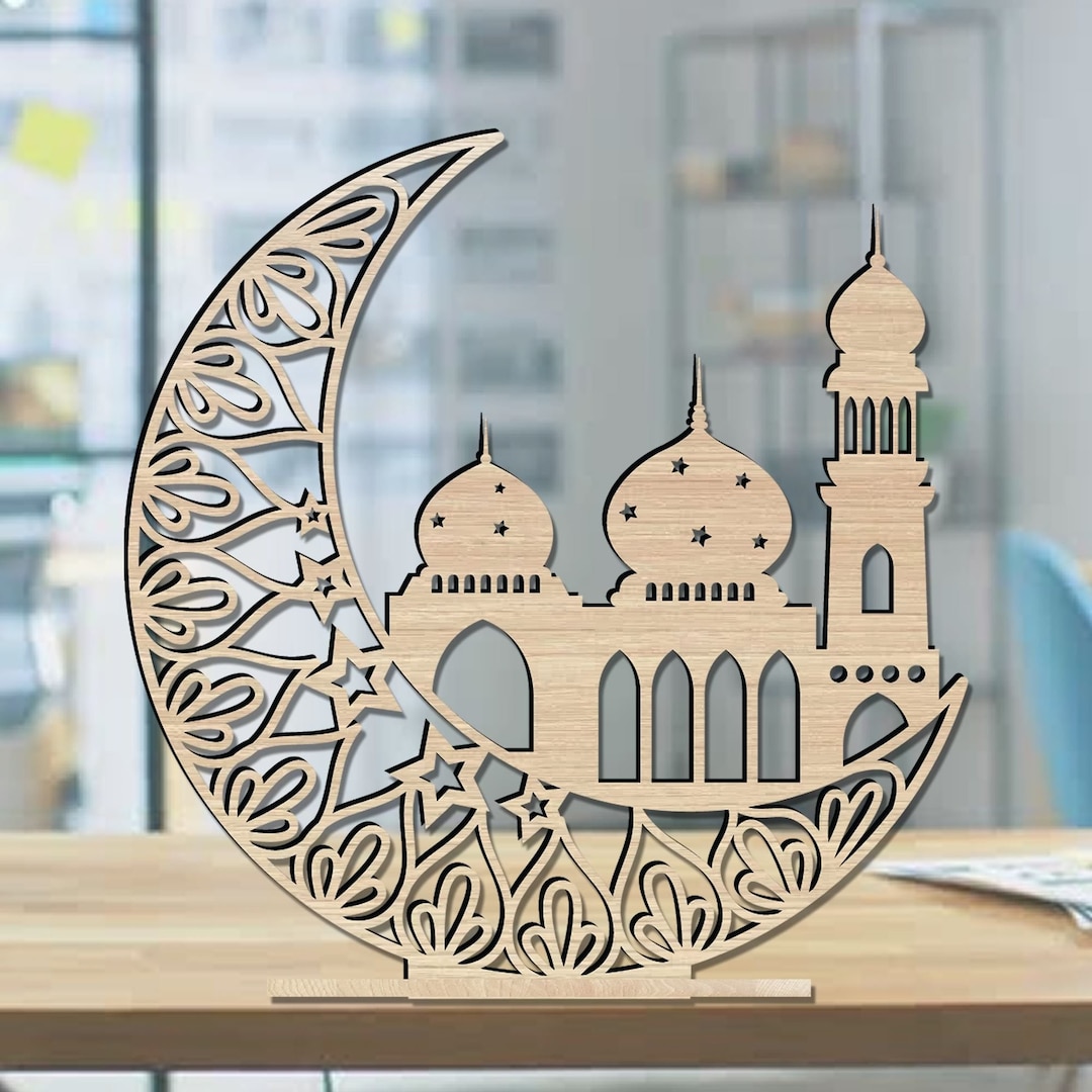 Crescent Moon Table Top Decor Products. Gift Laser Cutting File for ...