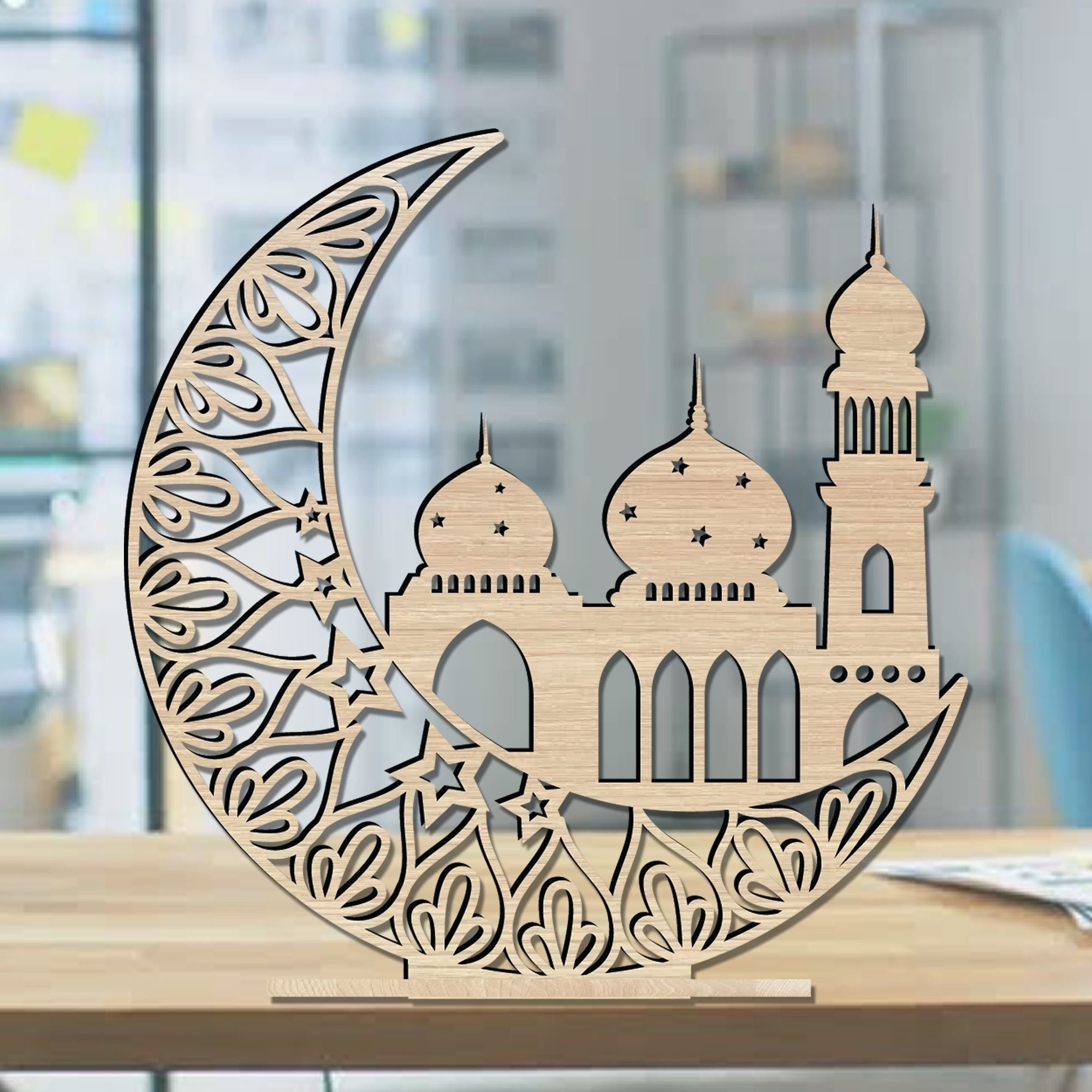 Crescent Moon Table Top Decor Products. Gift Laser Cutting File for ...